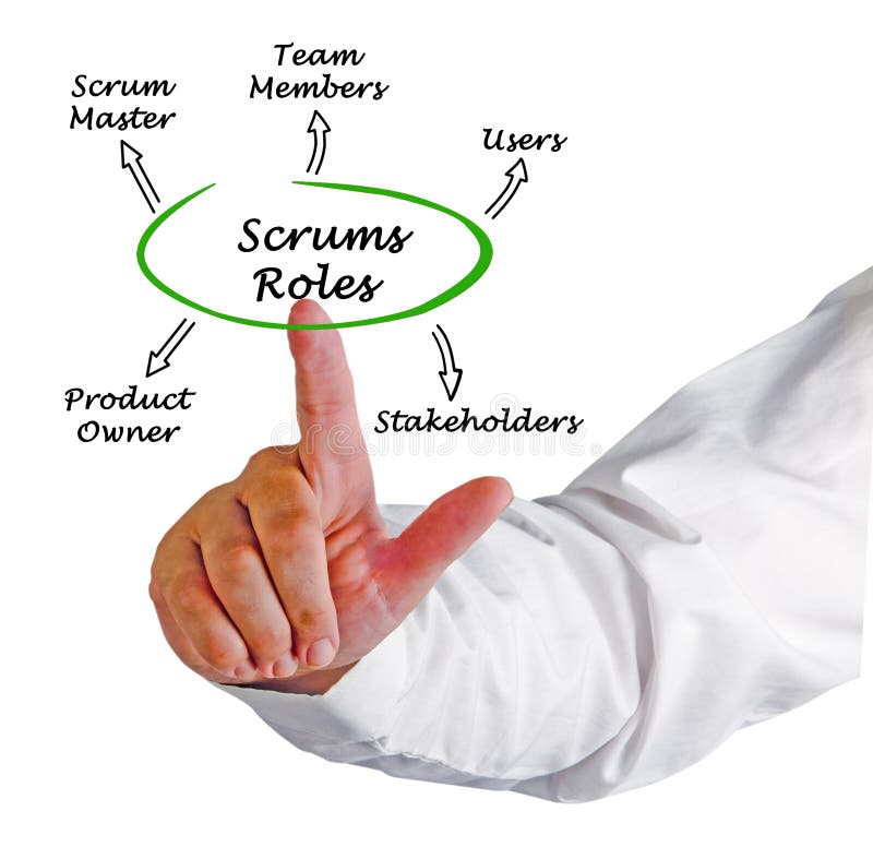 Five Scrums Roles stock photo. Image of stakeholders - 115458272