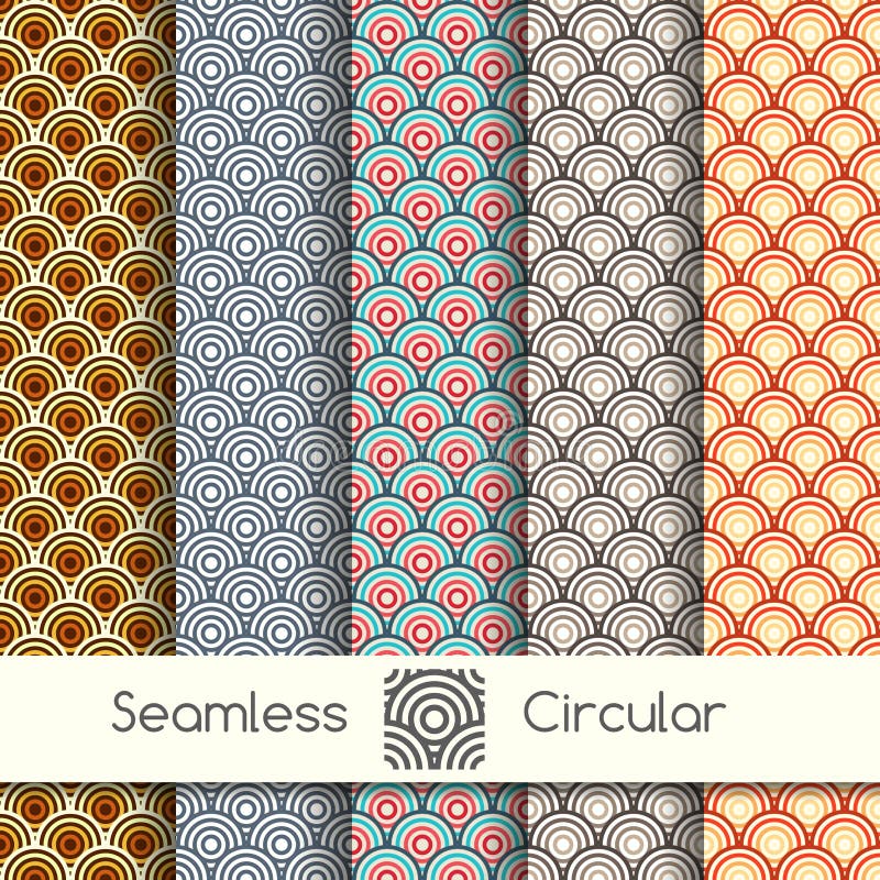 Set of Five Seamless Buntings Seven Colors Stock Vector - Illustration ...