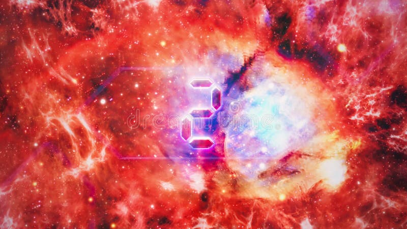 Five Second Countdown Timer with the Fish Head Nebula Stock Video ...