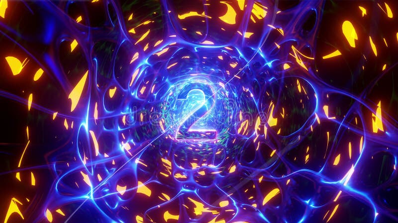 Five Seconds Countdown with Abstract Sci Fi Tunnel Science Stock ...