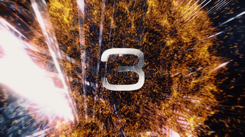 Five Seconds Countdown Timer with Digital Mesh Technology Tunnel Stock ...