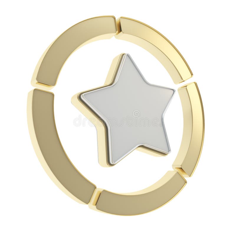 Five Sector Star Emblem Diagram Isolated White Stock Illustrations – 10 ...