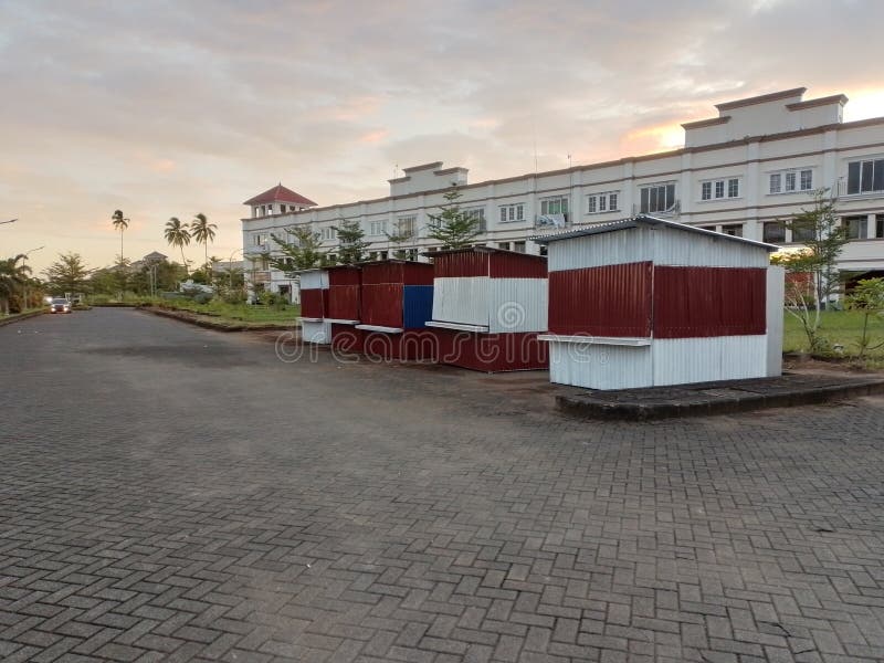 Five Semi-permanent Shops Ready To Open Stock Image - Image of ...