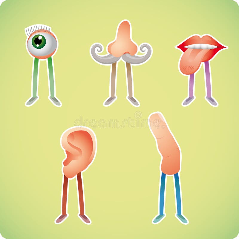 Five human senses stock illustration. Illustration of senses - 26903594