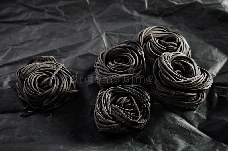 Pasta Black Cuttlefish Ink Paper Background Stock Photos - Free ...