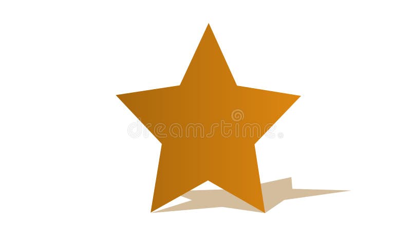 Five Shadow for Illustration the Yellow Stars Stock Illustration ...