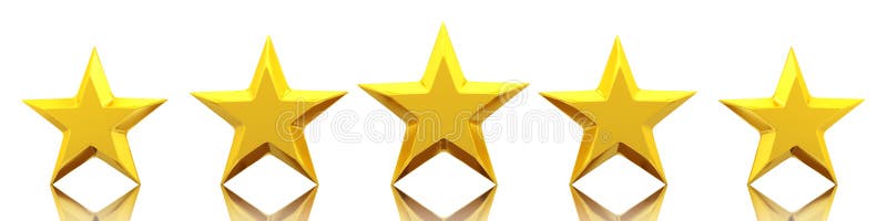 Five Golden Stars, Best Rating Stock Illustration - Illustration of ...