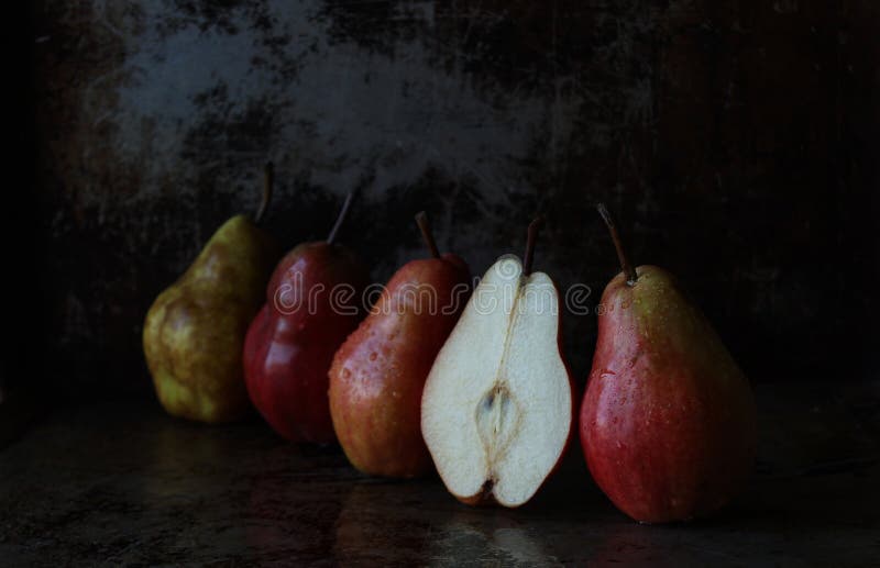 Five pears stock photo. Image of healthy, dieting, vibrant - 15809468