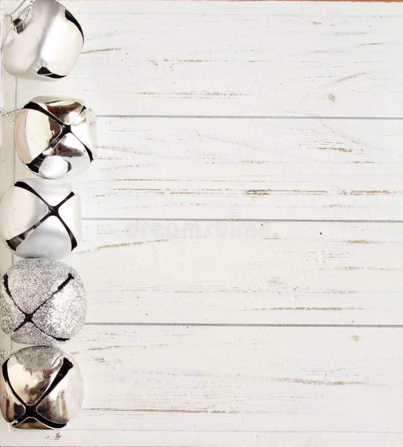 Five Silver Christmas Bells Stock Image - Image of december, holiday ...