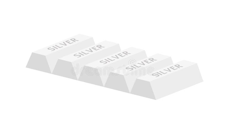 Silver ingots with chart stock illustration. Illustration of goal ...