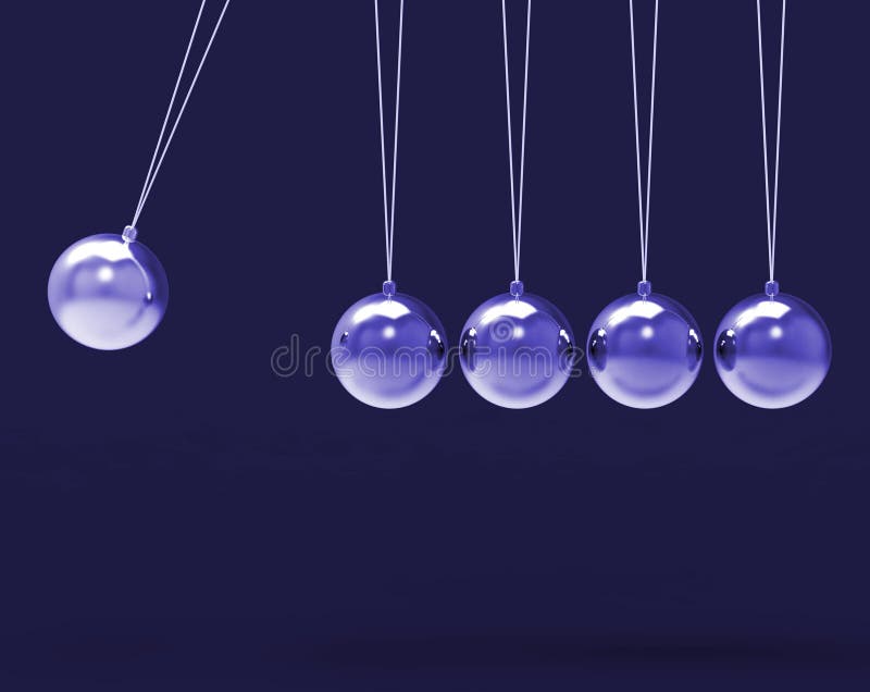 Newton Cradle Shows Energy and Gravity Stock Illustration ...