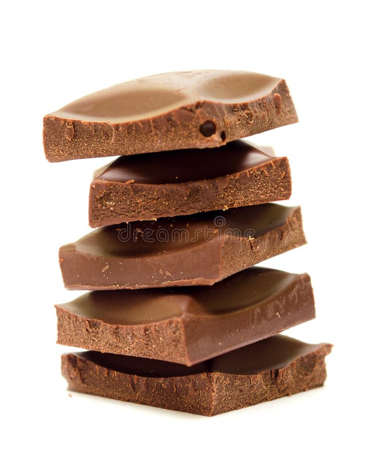 Five slices of chocolate stock image. Image of pile, sweet - 32388025
