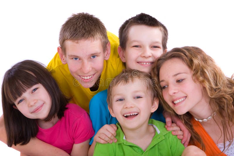 Five Smiling Children stock photo. Image of people, colourful - 5329114