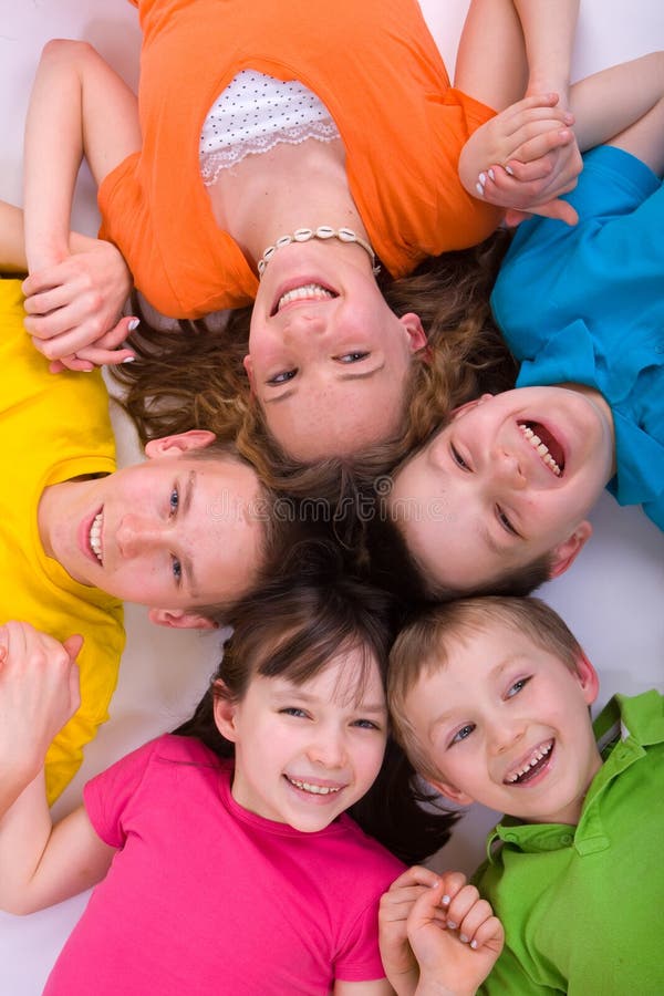 Five Smiling Children stock photo. Image of people, colourful - 5329114