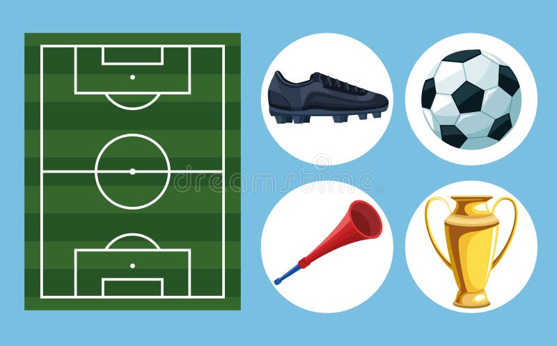 Five soccer icons stock vector. Illustration of five - 222654975