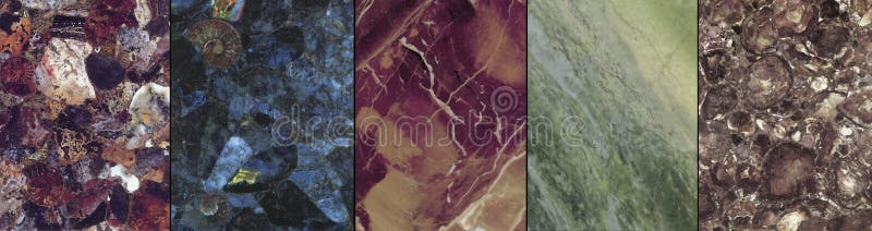 Five Special Marble and Stones Stock Photo - Image of tiles, sediments ...