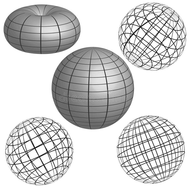 Five Spherical Elements, Spheres Stock Vector - Illustration of ...