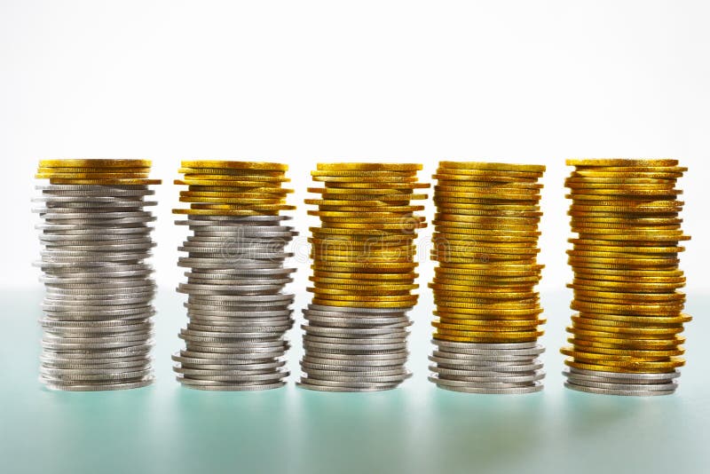 stock image. Image of height, stack, statistic, golden - 18630779