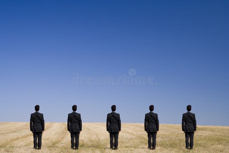 Five standing on the field stock image. Image of formal - 3532137