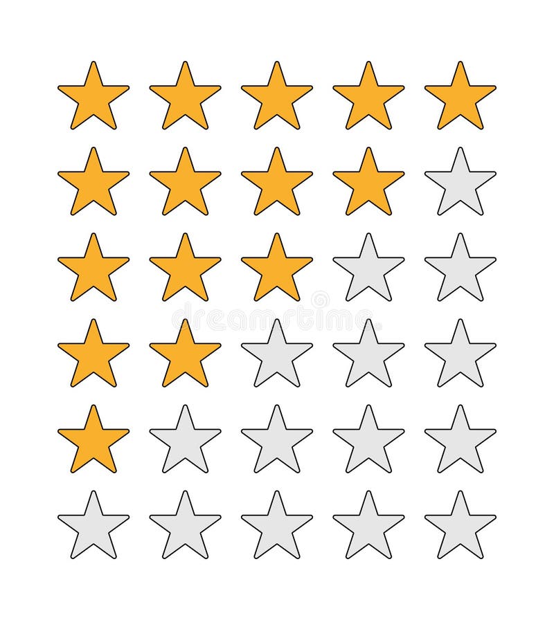 Five star rating stock vector. Illustration of superior - 363954913