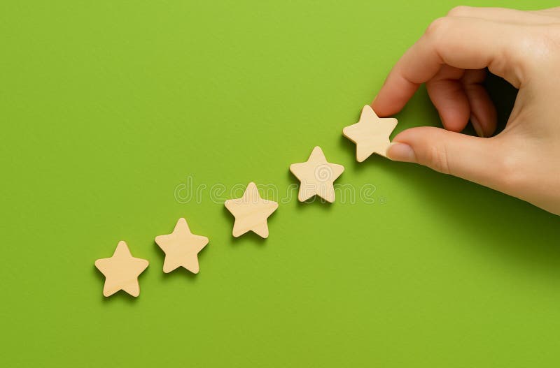 Five Star Customer Review Showing Excellent Service Stock Photo - Image ...