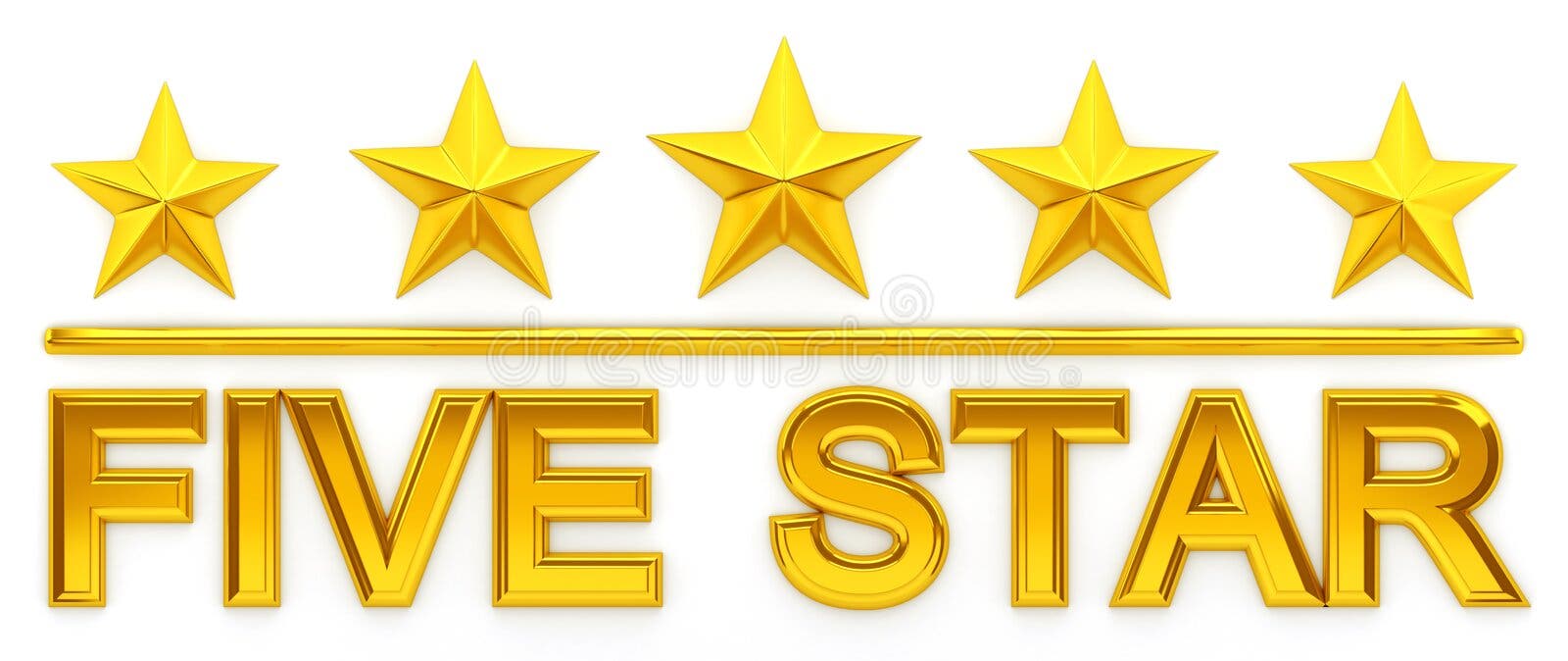 Five Star Rating Shiny Golden Stars Stock Illustration - Illustration ...