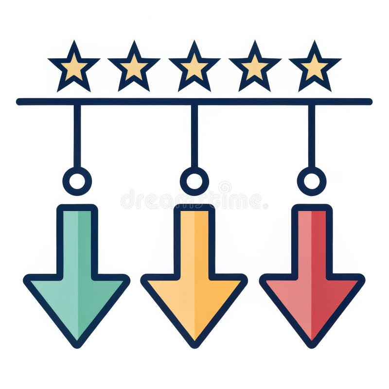 Five-Star Rating Decline Three-Arrow Downward Trend, Customer Feedback ...