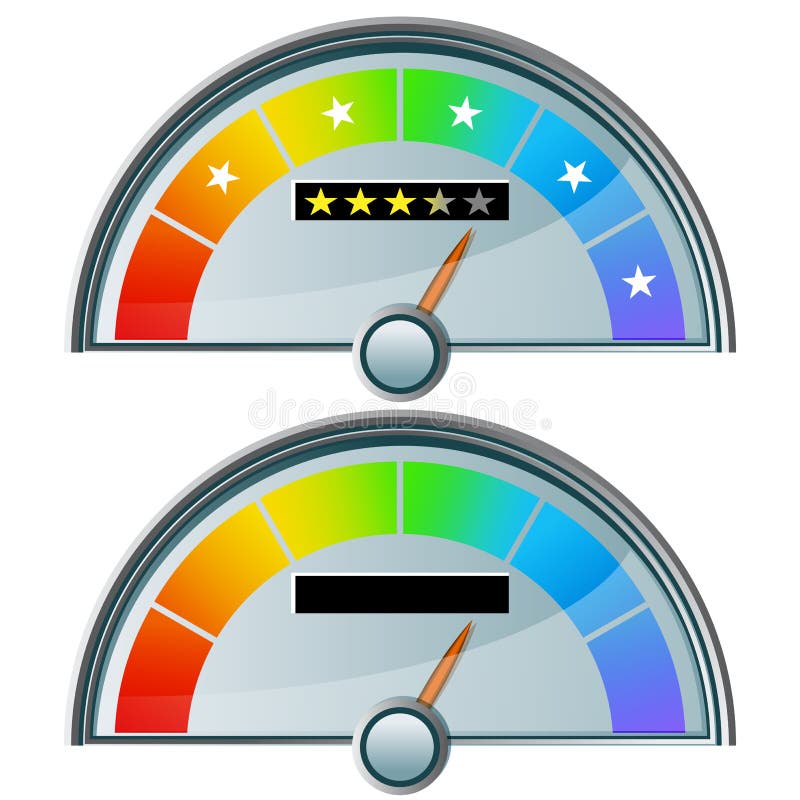 Rating meter stock vector. Illustration of progress, medium - 26961724