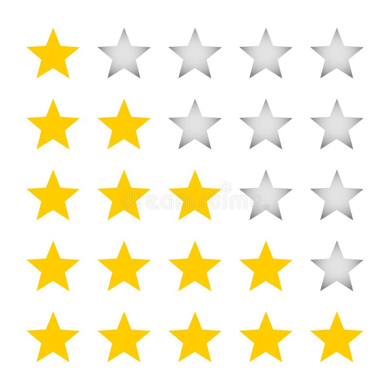 A five-star rating stock vector. Illustration of five - 105001691