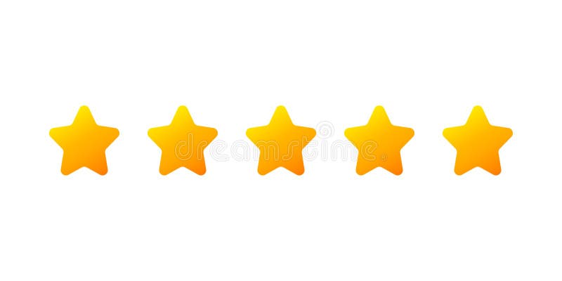 Five Star Rating Icon Set Isolated on White Background. Vector ...