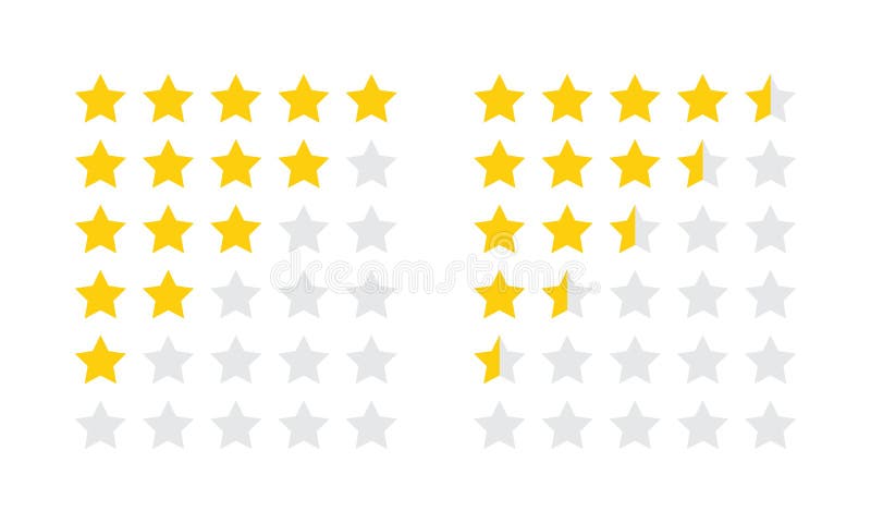 Five-star Rating Icon Vector. Customer Review, Feedback Sign Symbol ...