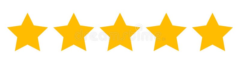 Five Gold Stars Rating. 5 Star Realistic Leadership Symbol. Glossy ...
