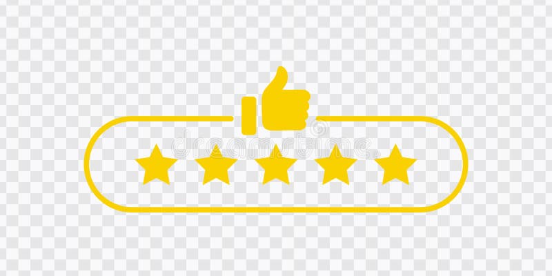 Five-Star Rating and Like Feedback Vector Illustration Stock ...
