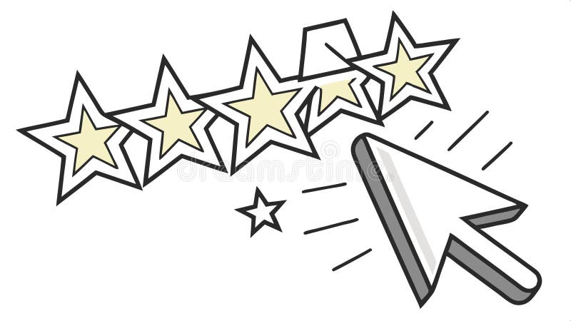 Five Star Rating, Review and Feedback System Vector Design Generative ...