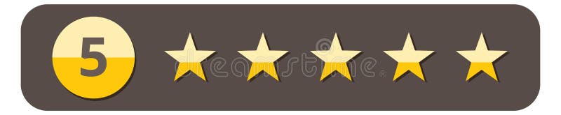 Five Star Rating. User Feedback Stock Image - Illustration of shine ...