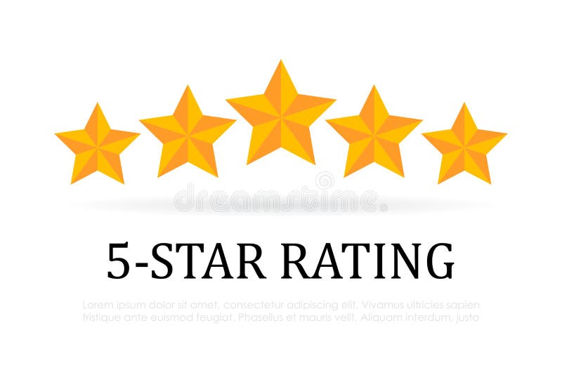 Five Star Rating Vector Icon Stock Vector - Illustration of award ...