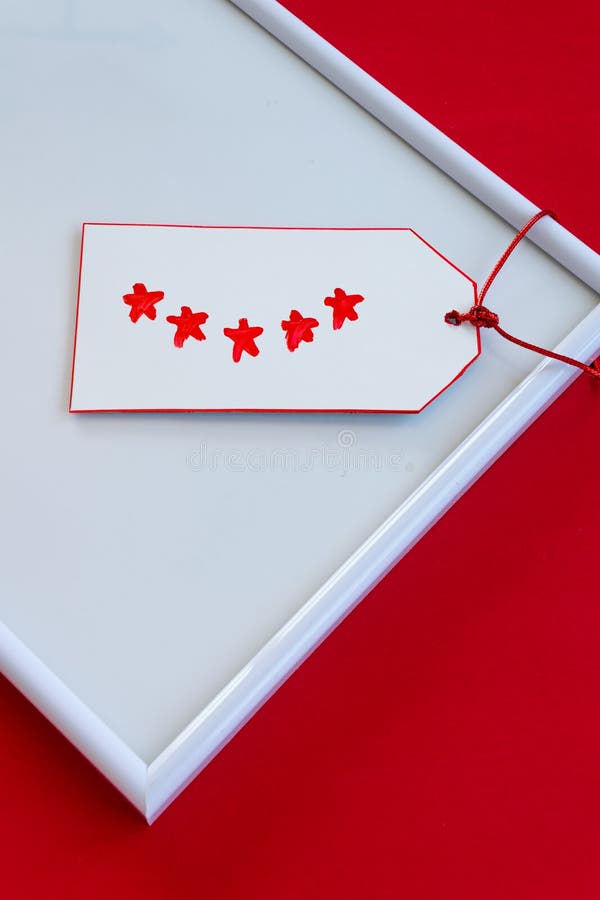 Five-star Review on a Label. Feedback Concept Stock Photo - Image of ...