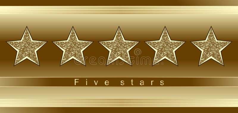 Five stars stock vector. Illustration of five, luxury - 21982545