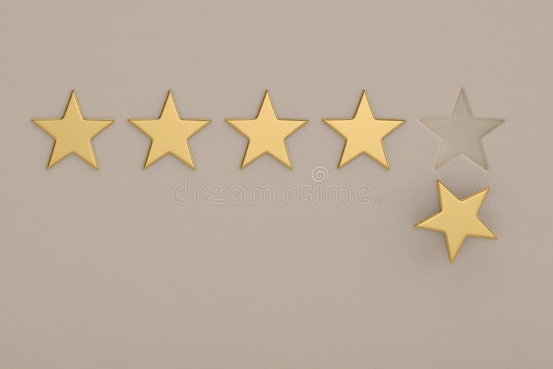 Five Stars Covering on the Wall, 3D Render. 3D Illustration Stock ...