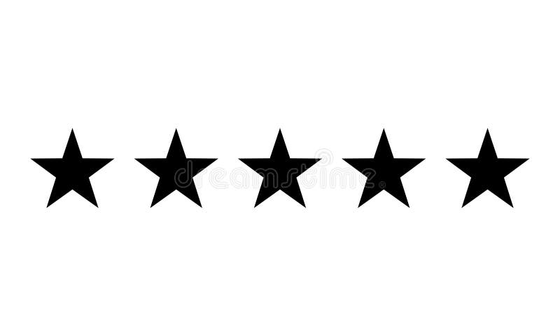Five Stars Customer Product Rating Vector. 5 Star Rating Review. Stock ...