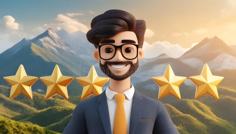 Five Stars Golden Score Ranking Review Stock Illustration ...