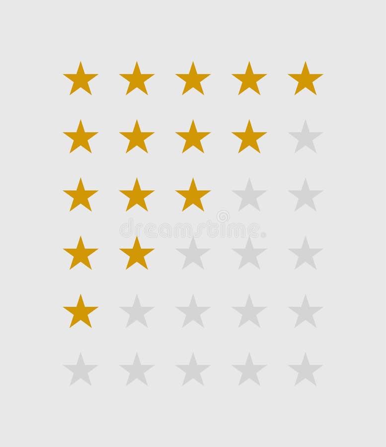 Five stars rank stock vector. Illustration of stars - 230534218