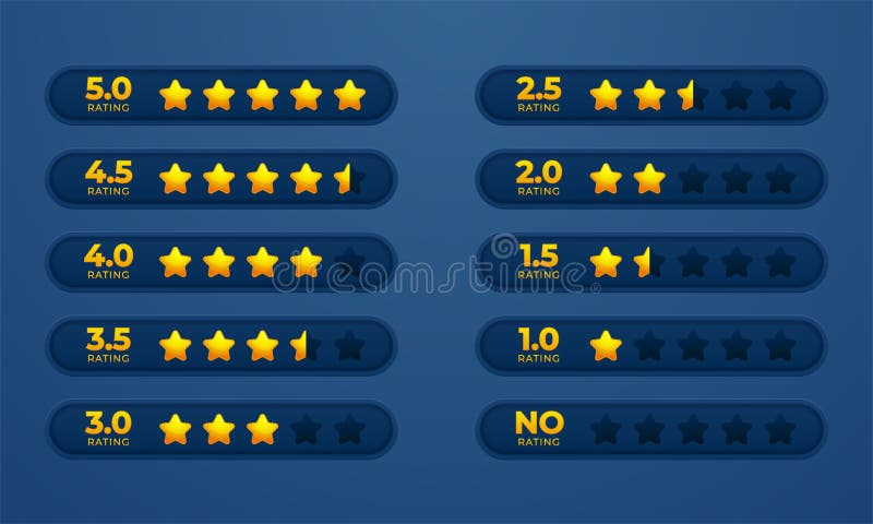 Five Stars Rating Button for Experience Reviews Stock Vector ...
