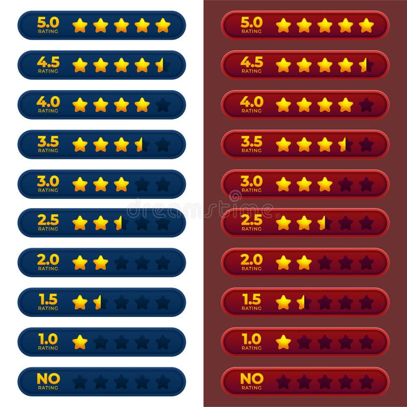 Five Stars Rating Button for Experience Reviews Stock Vector ...