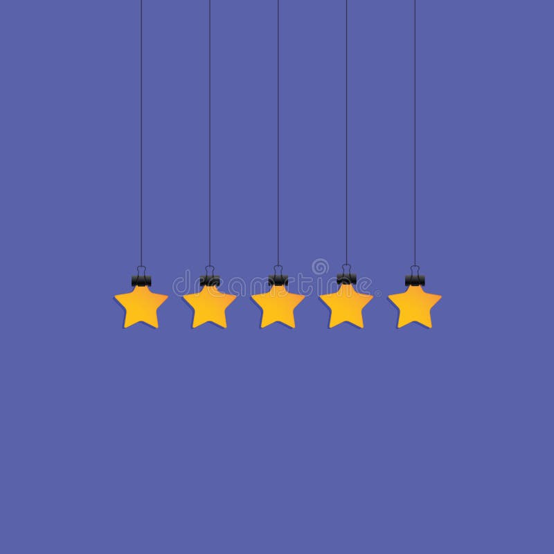 Five Stars Rating Button for Experience Reviews on Application or ...