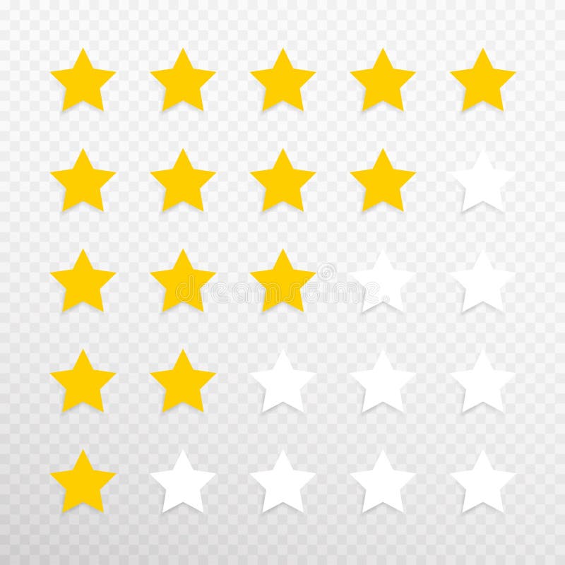 Five Stars Transparent White Stock Illustrations – 316 Five Stars ...