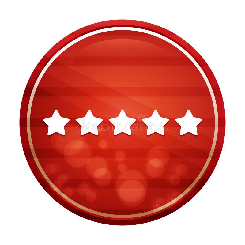 Five Stars Rating Icon Futuristic Blue Round Button Vector Illustration ...