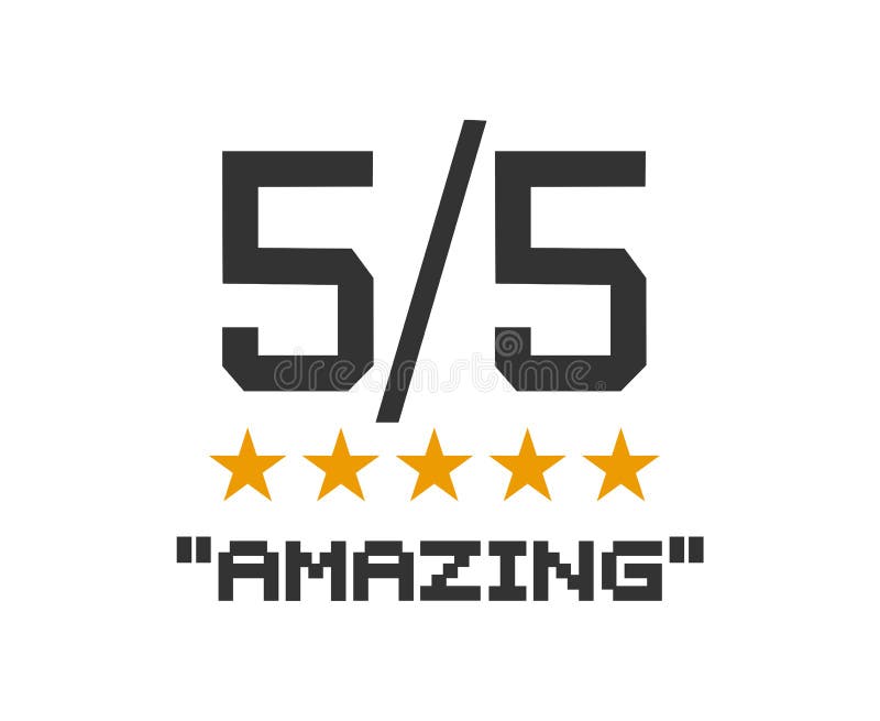 Five stars rating symbol stock vector. Illustration of like - 211127199