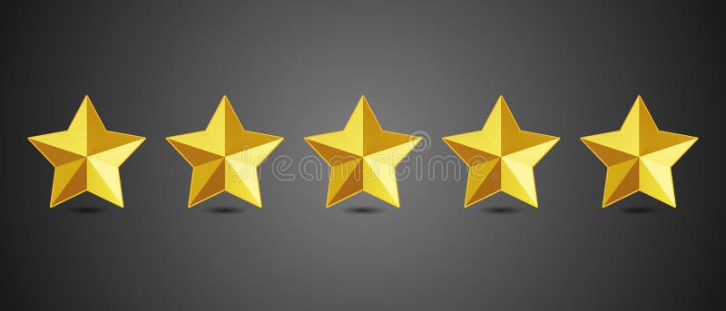Five Stars Rating Vector Icon Stock Vector - Illustration of five ...