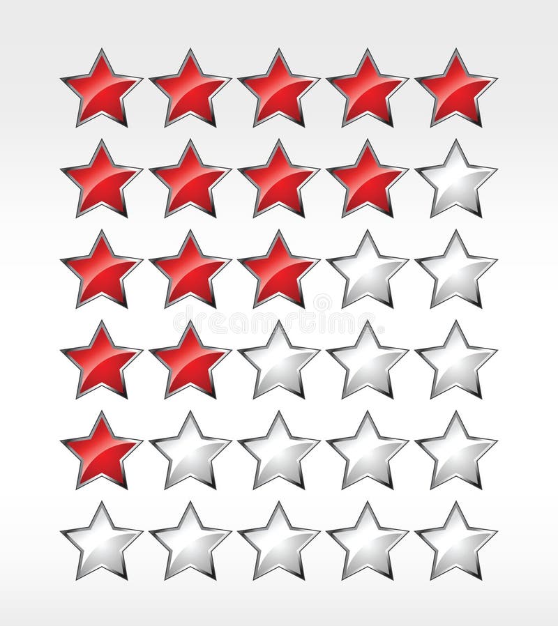 Five Stars Ratings Web 2.0 Button Stock Vector - Illustration of panel ...